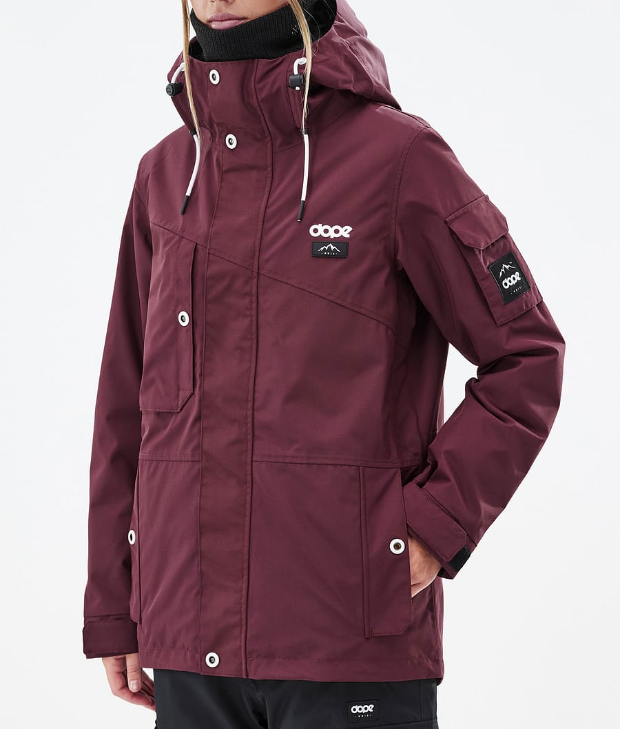Dope Adept W Skijakke Dame Burgundy - Bordeaux | Ridestore.com
