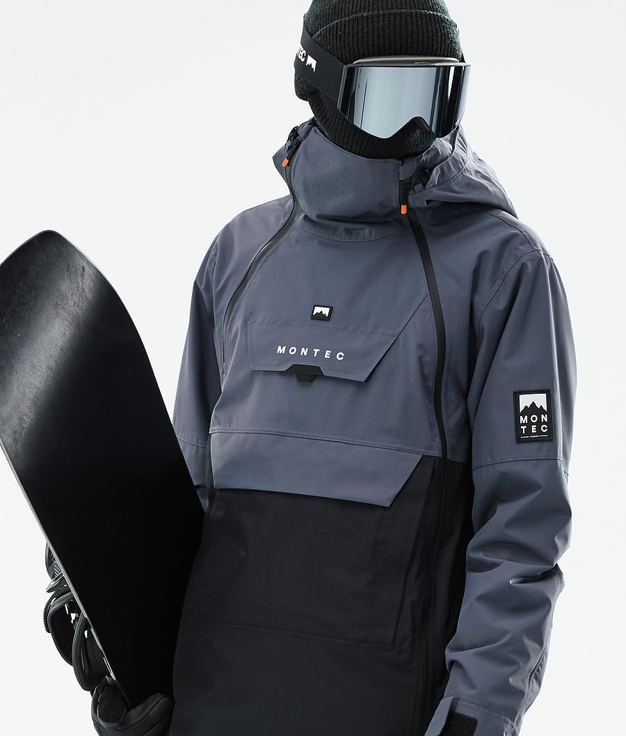 Montec Doom Snowboard Jacket Men Metal Blue/Black | Ridestore.com