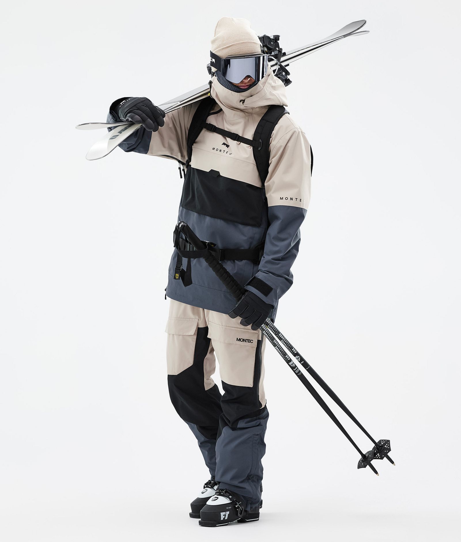 Montec Dune Ski Jacket Men Sand Black Metal Blue