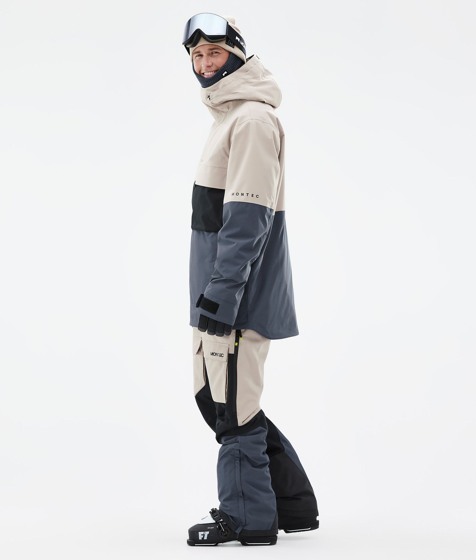 Montec Dune Ski Jacket Men Sand Black Metal Blue