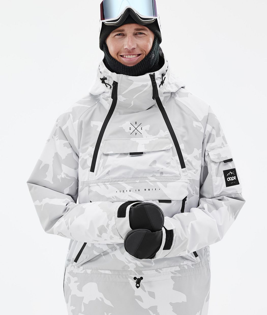 Dope Akin Men's Snowboard Jacket Grey Camo | Ridestore.com