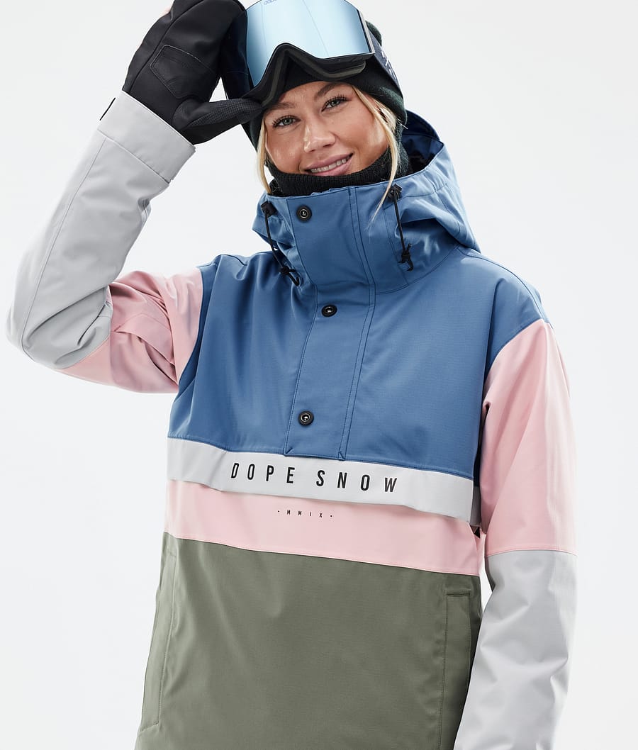 Dope Legacy Track W Skijakke Dame Blue Steel/Light Grey/Soft Pink ...